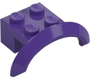 LEGO Dark Purple Mudguard Brick 2.5 x 4 x 1 with Wheel Arch (28579 / ...