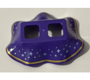 LEGO Dark Purple Skirt with Waves with Metallic Light Blue Stars and ...