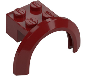 LEGO Dark Red Mudguard Brick 2.5 x 4 x 1.7 with Wheel Arch (50745 ...