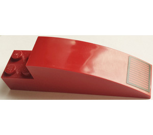 LEGO Dark Red Slope 2 x 2 x 8 Curved with Grille Sticker (41766 ...