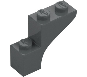 LEGO Dark Stone Gray Arch 1 x 3 x 2 with Curved End (88292) | Brick Owl