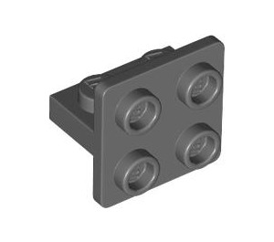 LEGO Dark Stone Gray Bracket 1 x 2 - 2 x 2 Centered (7674) | Brick Owl