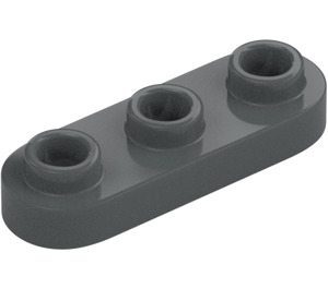 LEGO Dark Stone Gray Plate 1 x 3 with Rounded Ends (77850) | Brick Owl