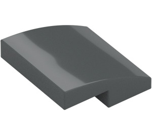LEGO Dark Stone Gray Slope 2 x 2 Curved (15068 / 118553) | Brick Owl