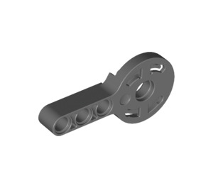 LEGO Dark Stone Gray Technic Beam 3 with Male Click Rotation Joint ...