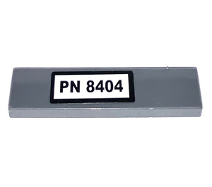 LEGO Dark Stone Gray Tile 1 x 4 with PN 8404 License Plate Sticker ...