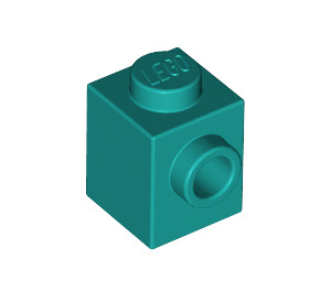 LEGO Dark Turquoise Brick 1 x 1 with Stud on One Side (87087) | Brick ...