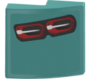 LEGO Dark Turquoise Slope 2 x 2 Curved with Tail Lights (Right) Sticker ...