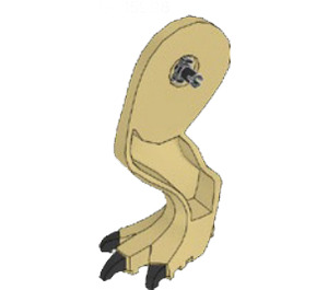 LEGO Dinosaur Back Right Leg with Long Claws with Dark Tan and Brown ...