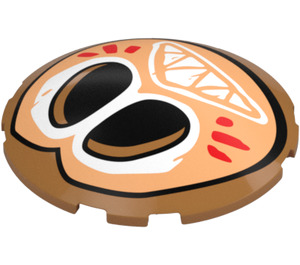 LEGO Dish 6 x 6 without Studs with Kakamora Face with White Around Eyes ...