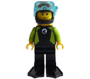 LEGO Diver with Lime Wetsuit Minifigure | Brick Owl - LEGO Marketplace