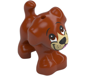 LEGO Dog - Puppy (Standing) with Tan Muzzle and Dark Brown Eyes (93088 ...