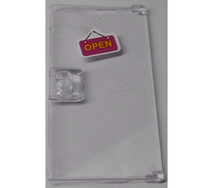 LEGO Door 1 x 4 x 6 with Stud Handle with Open Sign Sticker (35290 ...