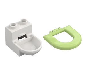LEGO Duplo Toilet with Yellowish Green Seat | Brick Owl - LEGO Marketplace