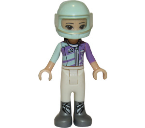 LEGO Emma with Racing Outfit and Helmet Minifigure | Brick Owl - LEGO ...