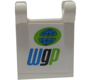 LEGO Flag 2 x 2 with 'wgp' World Grand Prix Logo Sticker without Flared ...