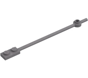 LEGO Flat Silver Bar 1 x 12 with 1 x 2 Plate / 1 x 1 Round Plate (Solid ...