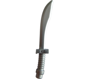 LEGO Flat Silver Curved Sword with Hilt with Bar End (25111) | Brick Owl