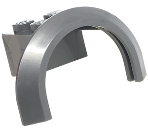 LEGO Flat Silver Mudguard Brick 2.5 x 4 x 1.7 with Wheel Arch (50745 ...