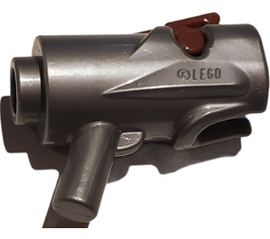 LEGO Flat Silver Shooter Gun with Reddish Brown Trigger | Brick Owl ...
