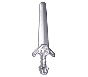 LEGO Flat Silver Sword with Round Tip and Angular Crossguard (48495 ...