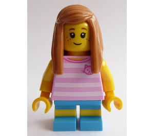 LEGO Girl in Pink Striped Shirt Minifigure | Brick Owl - LEGO Marketplace