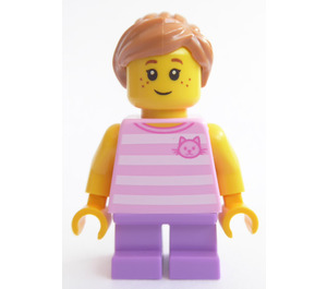 LEGO Girl with Pink Striped Shirt Minifigure | Brick Owl - LEGO Marketplace