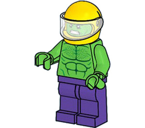 LEGO Hulk with Dark Purple Legs and Yellow Helmet Minifigure | Brick Owl