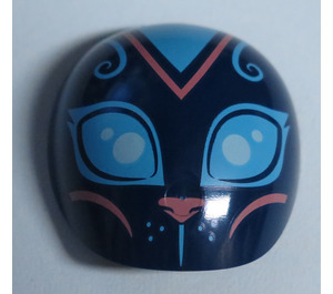 LEGO Large Round Shoulder Armor with Cat Face with Medium Azure Eyes ...