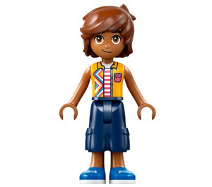 LEGO Leo with Light Orange Shirt and Dark Blue Shorts Minifigure ...