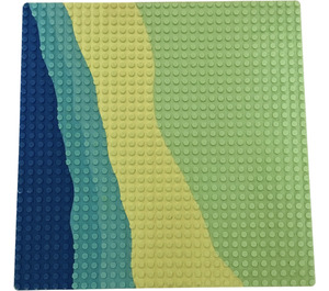 LEGO Light Green Baseplate 32 x 32 with Beach (3811) | Brick Owl - LEGO ...