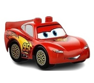 LEGO Lightning McQueen with Piston Cup Hood and Yellow Wheels Duplo ...
