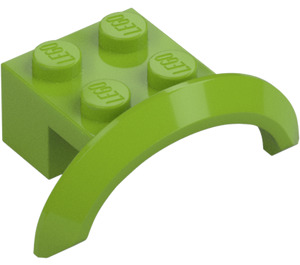 LEGO Lime Mudguard Brick 2.5 x 4 x 1 with Wheel Arch (28579 / 98282 ...