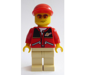LEGO Man with Red Jacket Minifigure and Short Bill Cap | Brick Owl ...