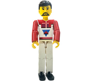 LEGO Man with White Top with Red Vest Technic Figure | Brick Owl - LEGO ...