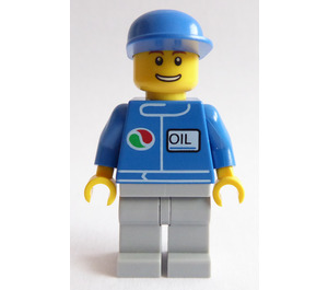 LEGO Mechanic with Blue Shirt with Octan Logo Minifigure | Brick Owl ...