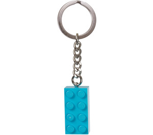 LEGO Medium Azure Brick Key Chain (853380) | Brick Owl
