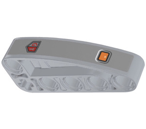 LEGO Medium Stone Gray Beam 1 x 2 x 5 Bent 90 Degrees Quarter Ellipse ...