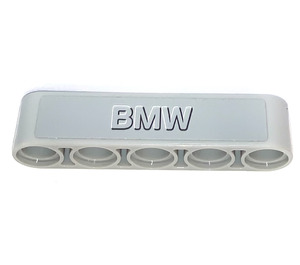 LEGO Medium Stone Gray Beam 5 with Centered BMW Logo Sticker (32316 ...