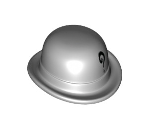 LEGO Medium Stone Gray Bowler Hat with Riddler Question Mark (12220 / ...