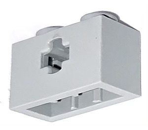 LEGO Medium Stone Gray Brick 1 x 2 with Axle Hole with Bottom Supports ...