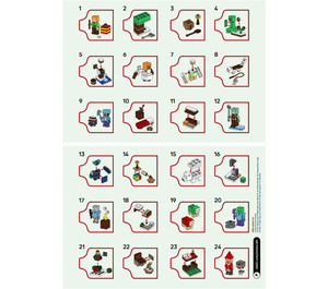 LEGO Minecraft Advent Calendar 2025 Set 21280-1 Instructions | Brick ...