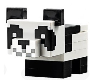 LEGO Minecraft Baby Panda with Black Round Plate | Brick Owl - LEGO ...
