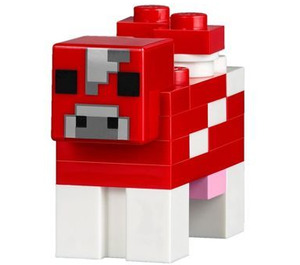 LEGO Minecraft Mooshroom (Red and White) with Gray Forehead | Brick Owl