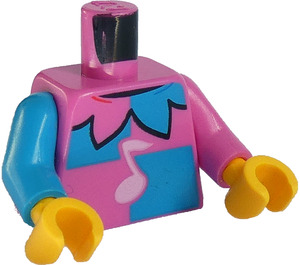 LEGO Minifig Torso Jester Costume with Dark Azure and Music Note (3814 ...