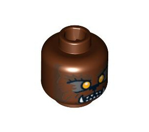 LEGO Minifigure Head Hairy with Sharp Teeth and Dog Nose (3626 / 94585 ...