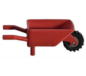 LEGO Minifigure Wheelbarrow with Dark Stone Wheel and Black Offset ...