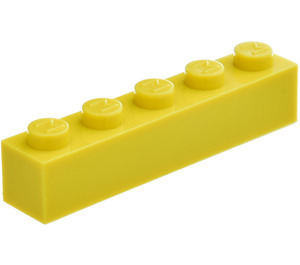 LEGO Modulex Lemon Modulex Brick 1 x 5 with M on Studs | Brick Owl ...