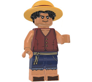 LEGO Monkey D. Luffy with Hat and Closed Mouth Minifigure | Brick Owl ...