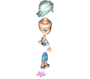 LEGO Naida Riverheart with Medium Azure Skirt and Hair Flower ...